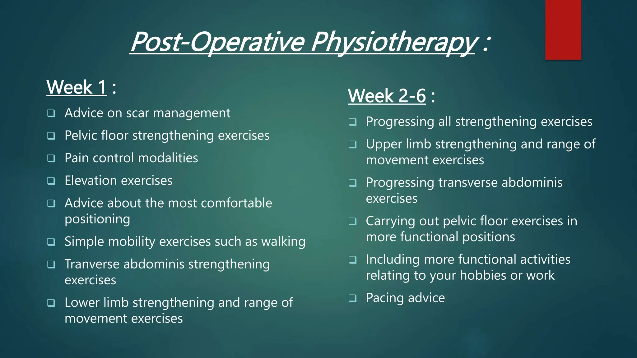 HYSTERECTOMY (Surgery and Post Surgical Physiotherapy management) | PPTX