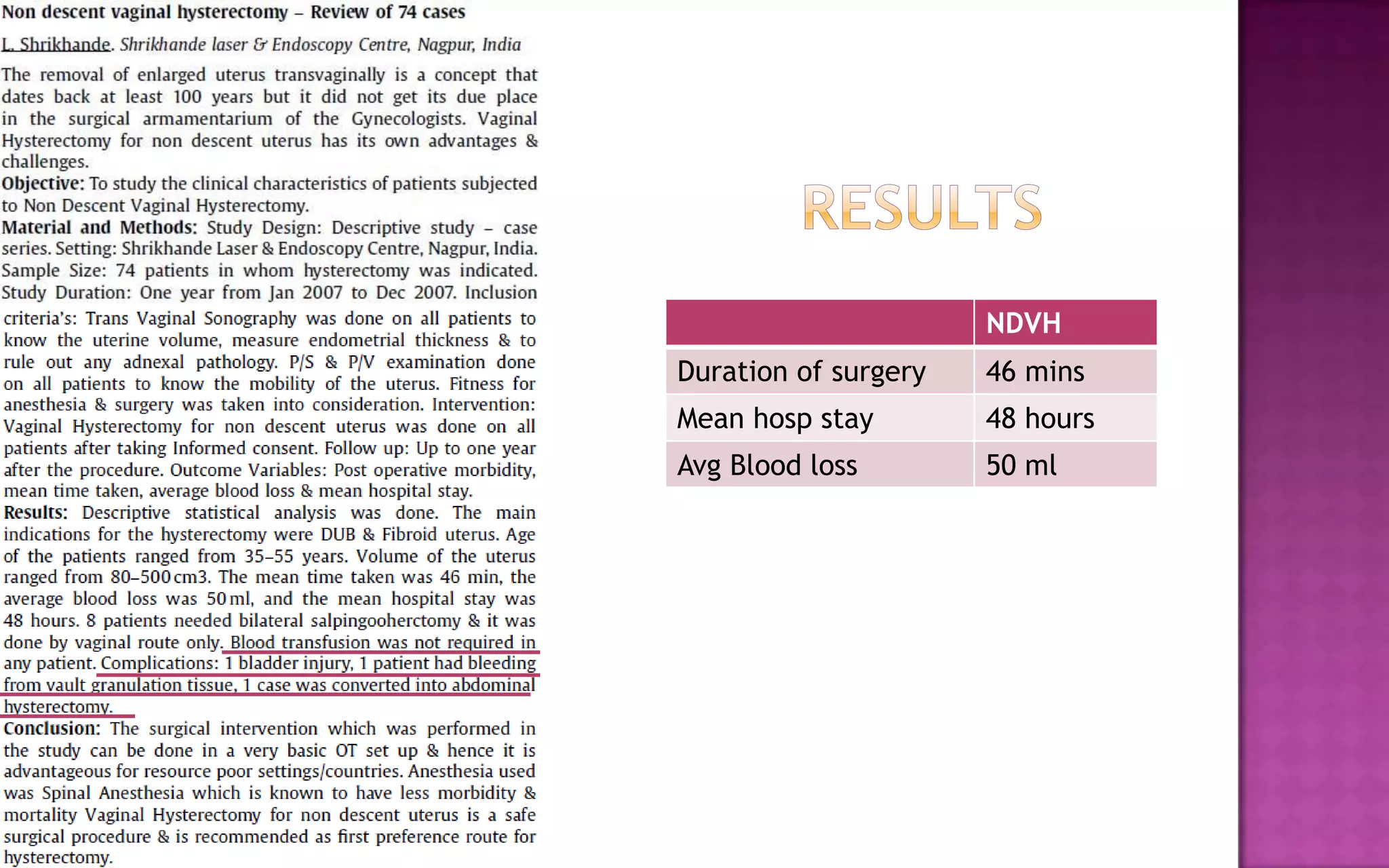 Hysterectomy past present & future | PPTX