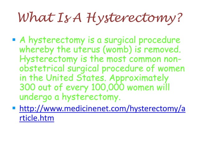 Hysterectomy Powerpoint