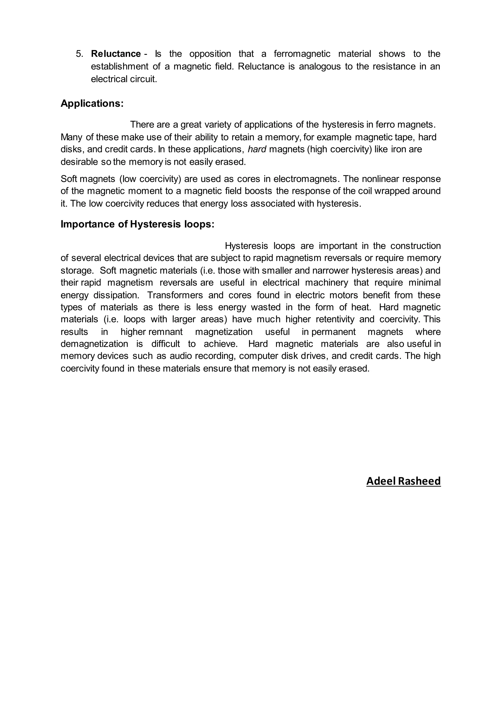 Hysteresis Loop | DOCX