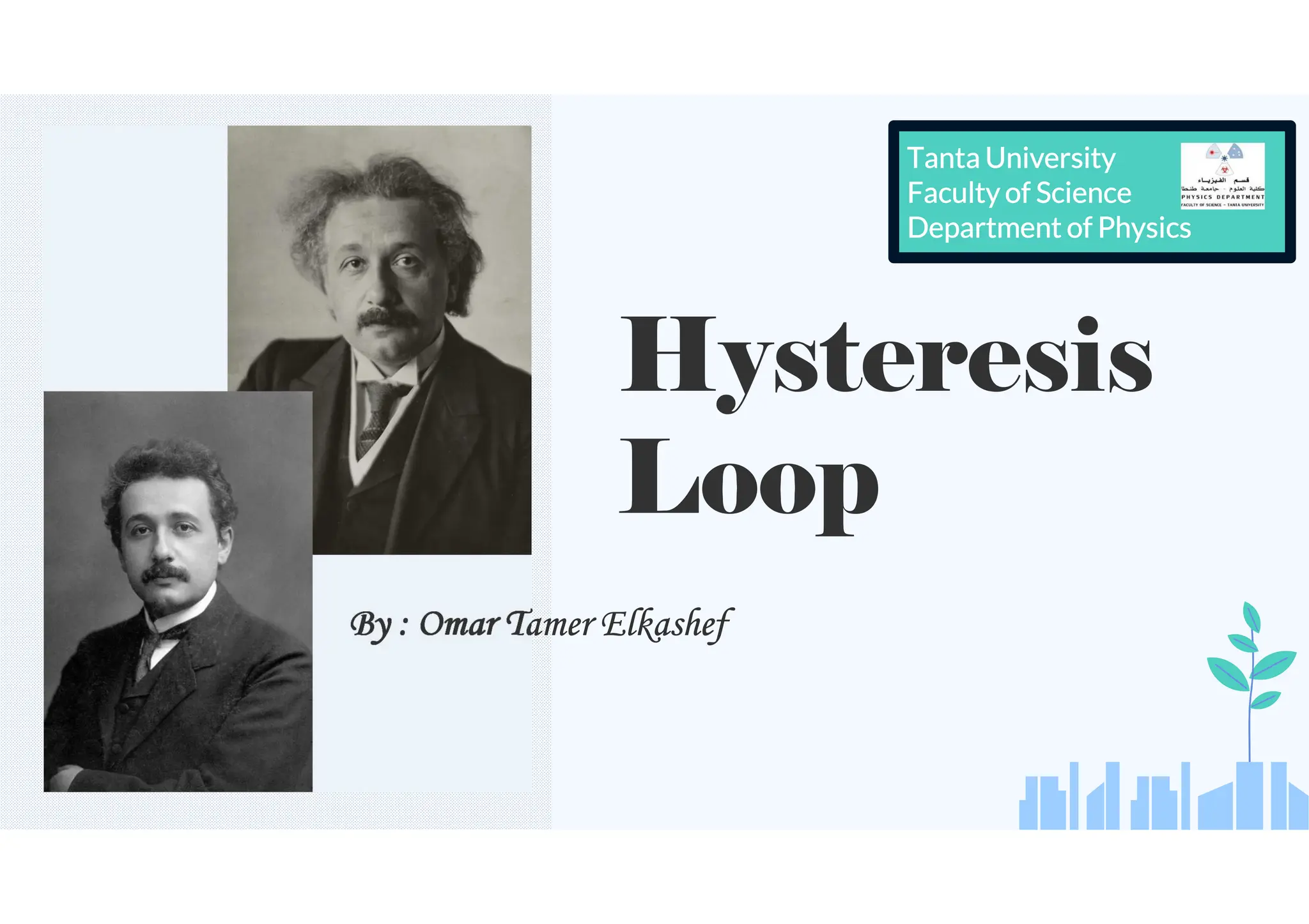 hysteresis loop of a ferromagnetic material on the screen of ...