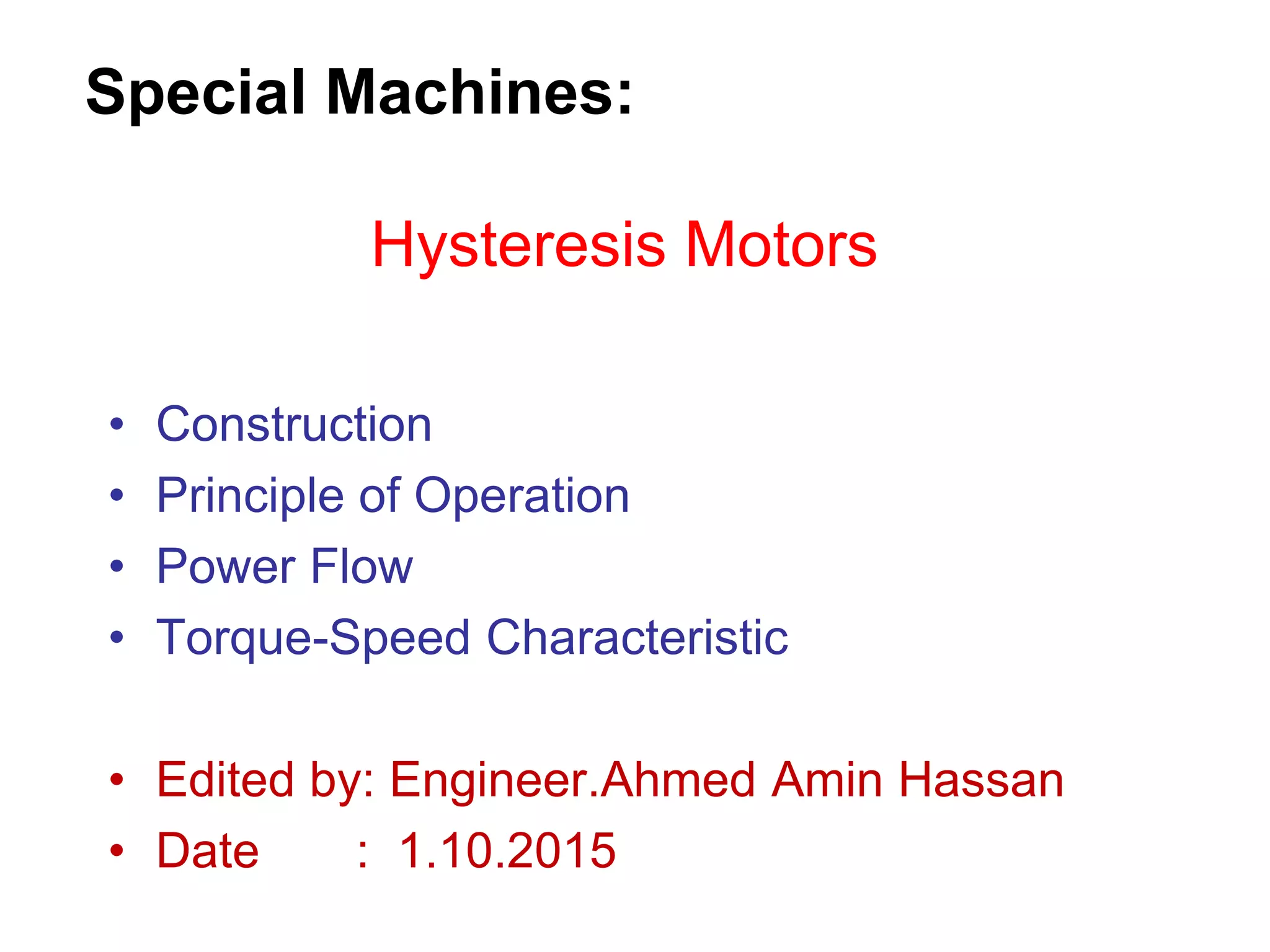 Hysteresis motor | PDF