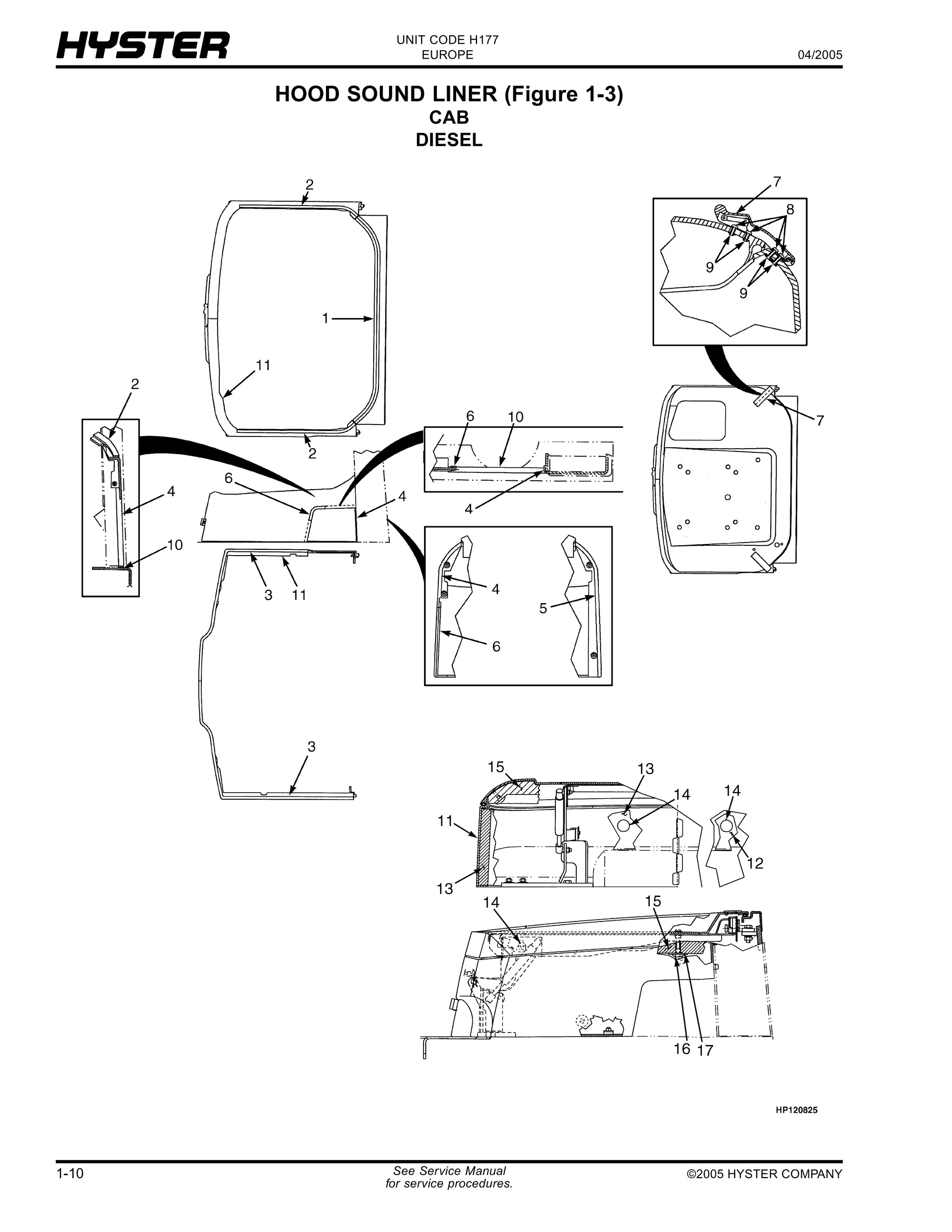 Hyster h177 (h2.50 xm) forklift parts catalogue manual | PDF