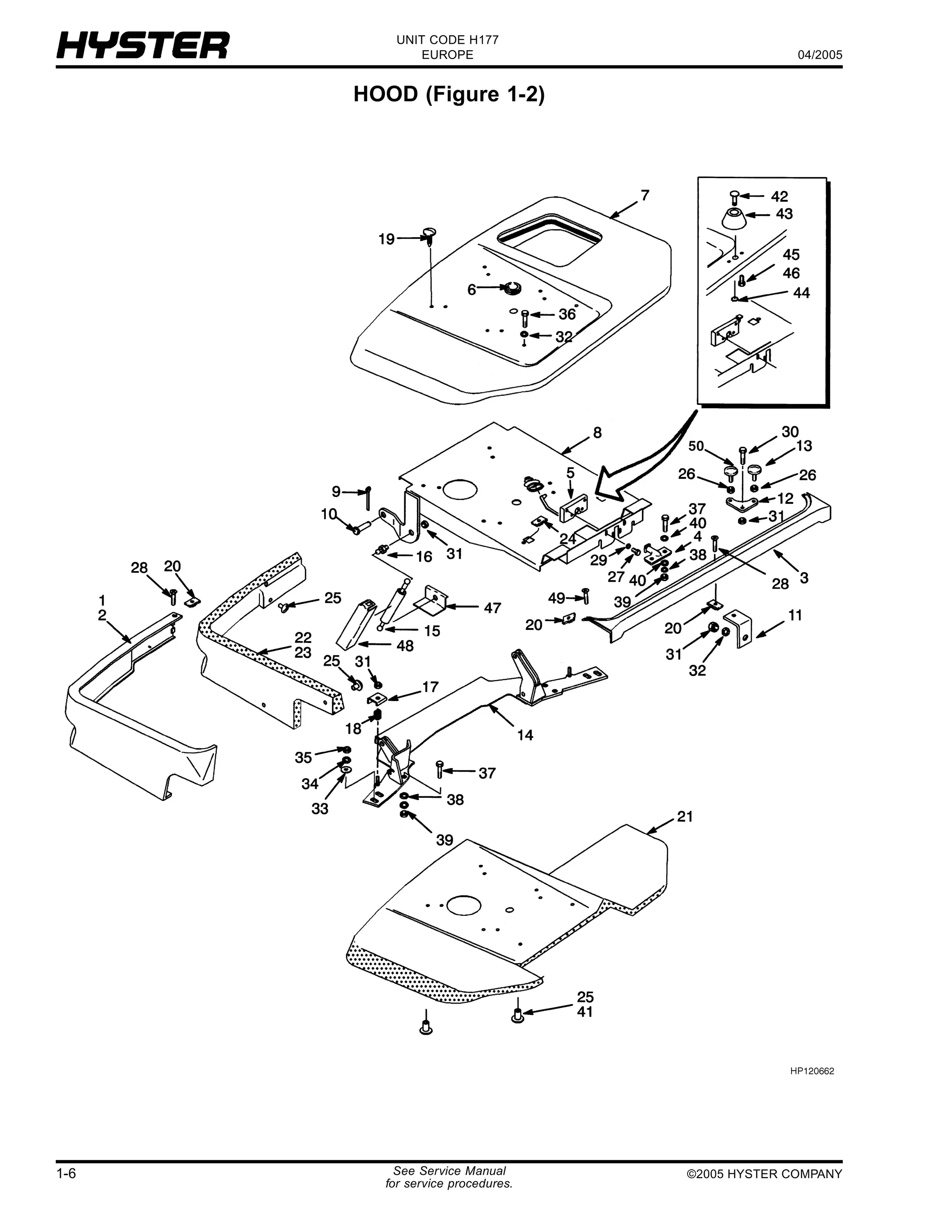 Hyster h177 (h2.50 xm) forklift parts catalogue manual | PDF