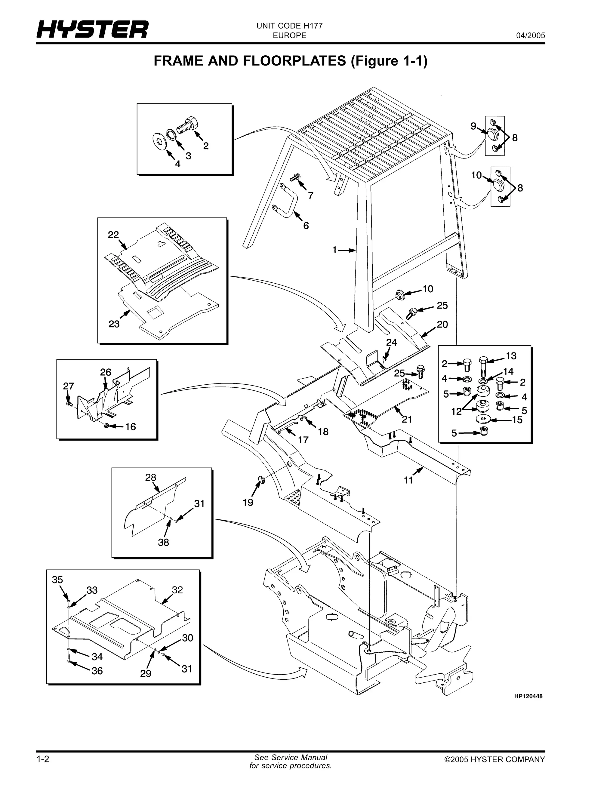 Hyster h177 (h3.00 xm) forklift parts catalogue manual | PDF