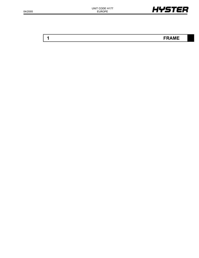 Hyster h177 (h3.20 xm) forklift parts catalogue manual | PDF