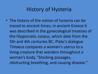 Hysteria presentation | PPTX