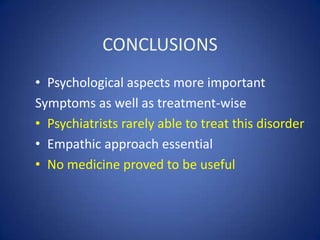 Hysterical disorders | PPTX