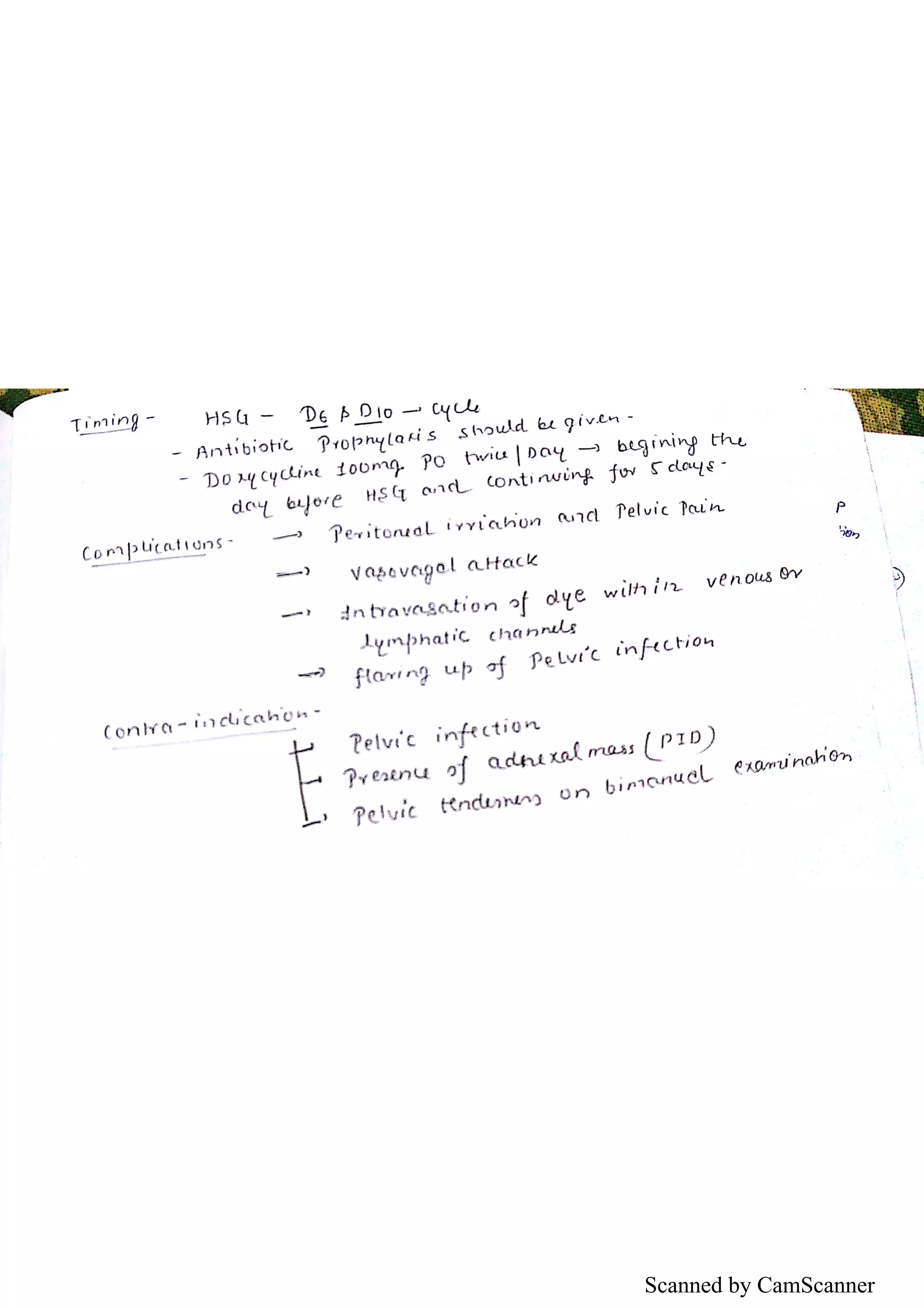 Hystero salphingography(hsg) notes by student of rgesamc ron | PDF ...