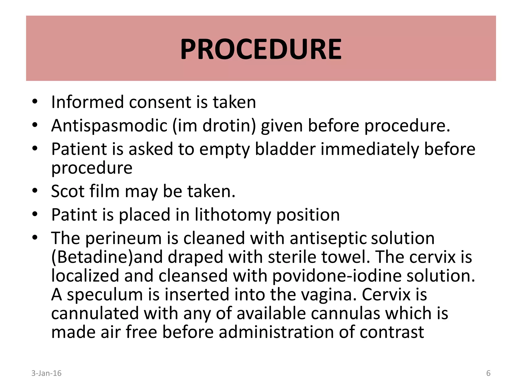 Hysterosalpingography | PPTX
