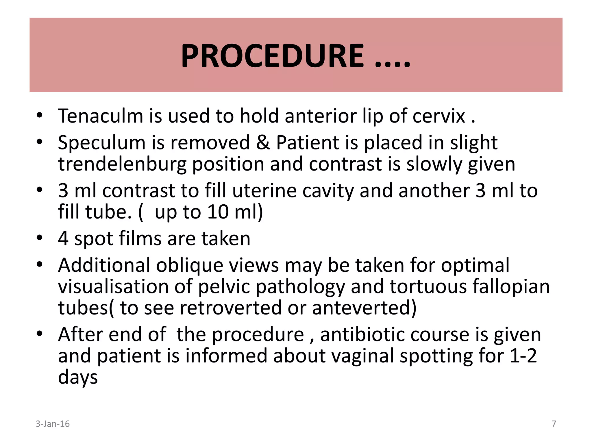 Hysterosalpingography | PPTX