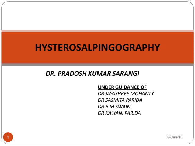 Hysterosalpingography | PPTX