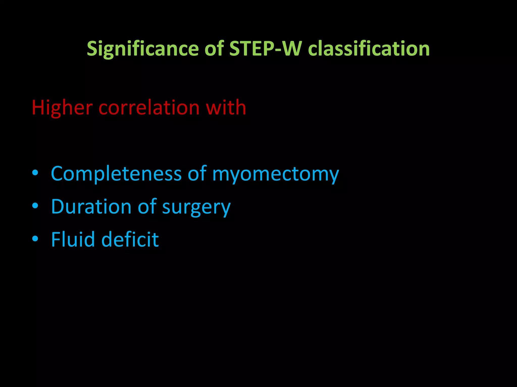 Hysteroscopic classification of submucous fibroids | PPTX
