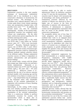 Hysteroscopic endometrial resection in the management of abnormal ...