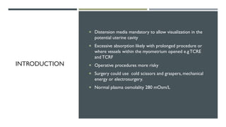 Hysteroscopic distension media | PDF