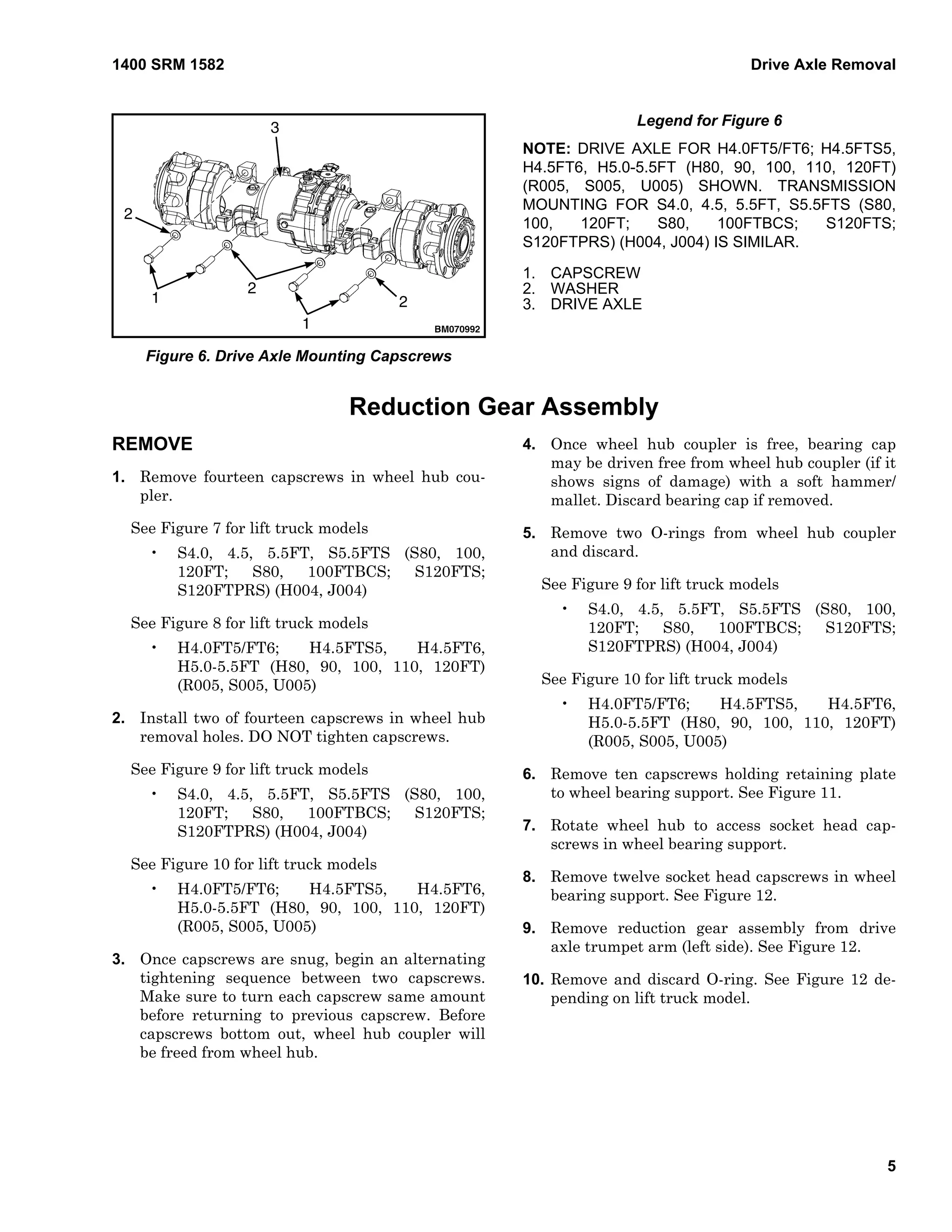 Hyster u005 (h80 ft) forklift service repair manual | PDF