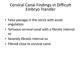 Role of Hysteroscopy in Difficult Embryo Transfers | PPT