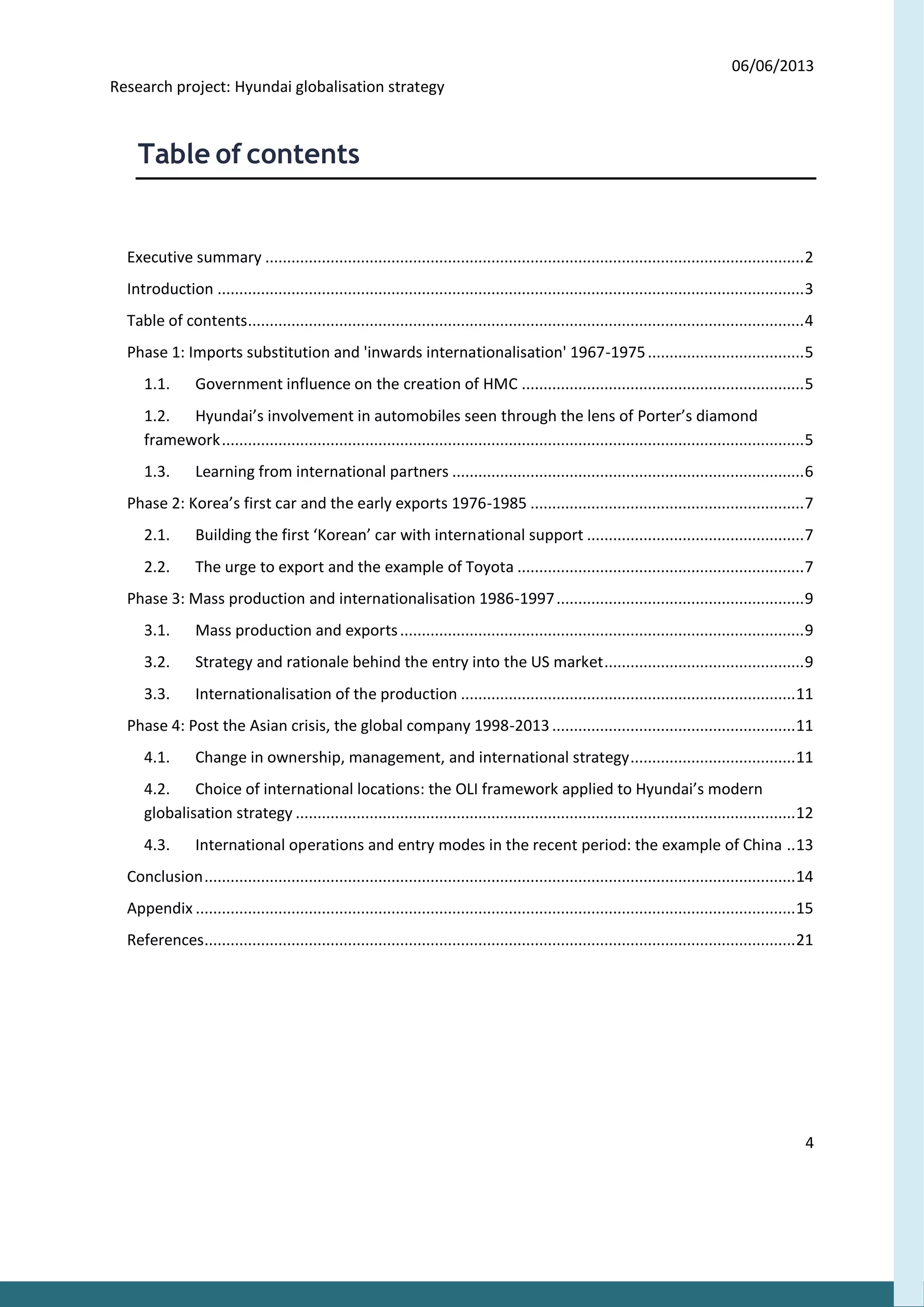 Hyundai Motors Corp. globalisation strategy (Noémie Frontère) | PDF
