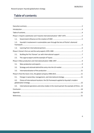 Hyundai Motors Corp. globalisation strategy (Noémie Frontère) | PDF
