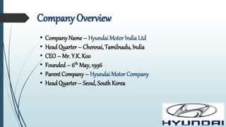 Hyundai motor india ltd | PPTX