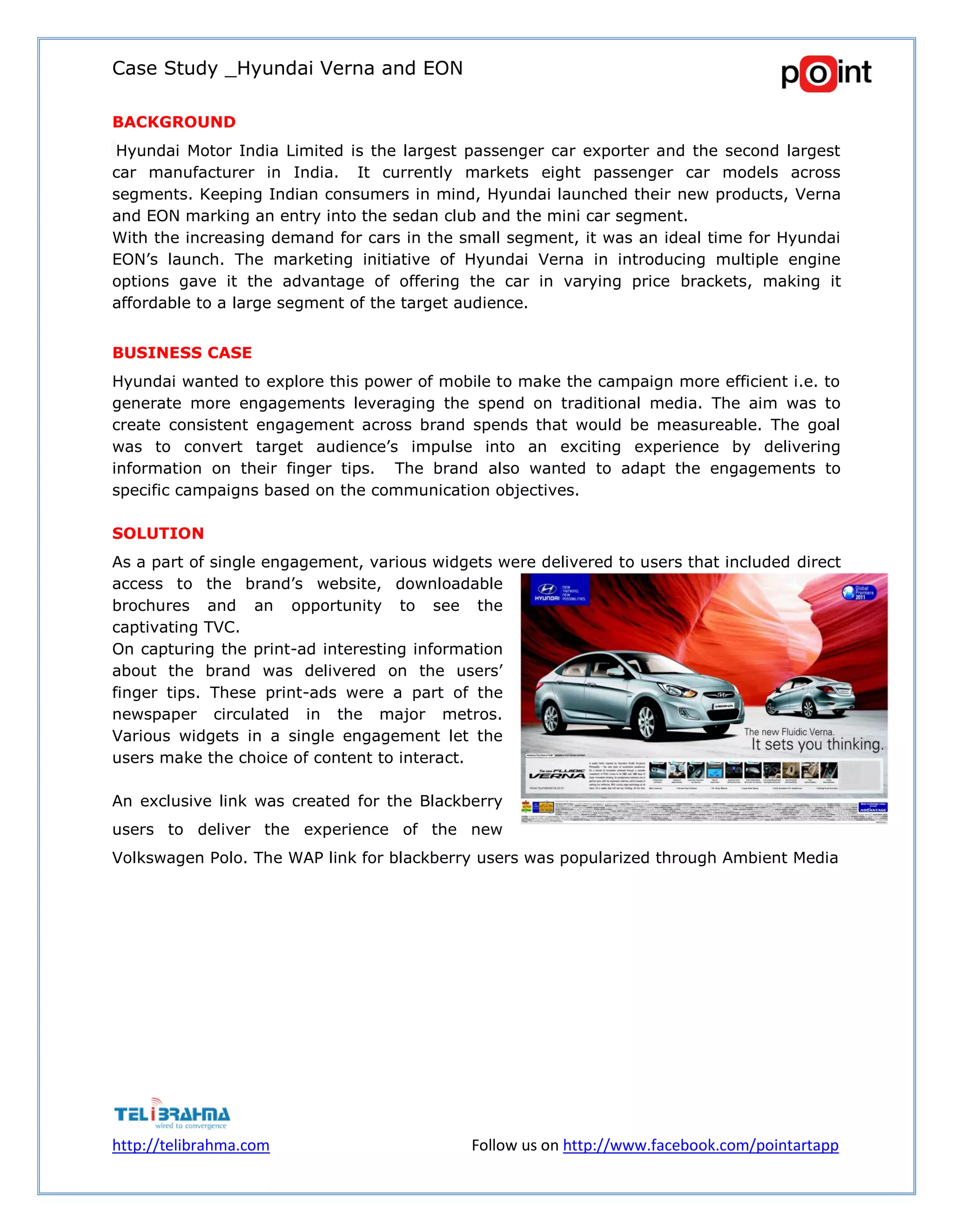 Hyundai - POINT Case study | PDF