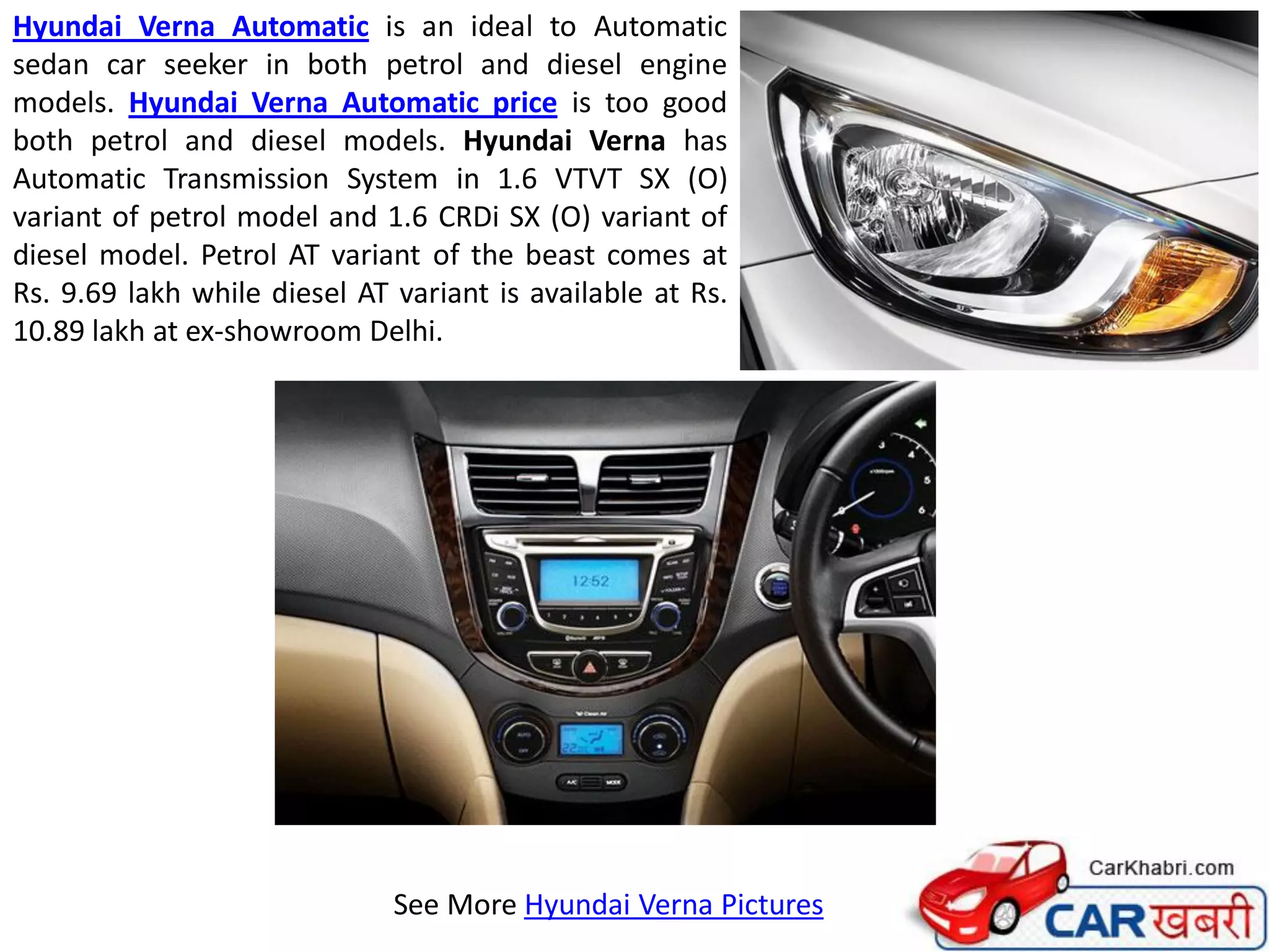 Hyundai Verna Automatic | PDF