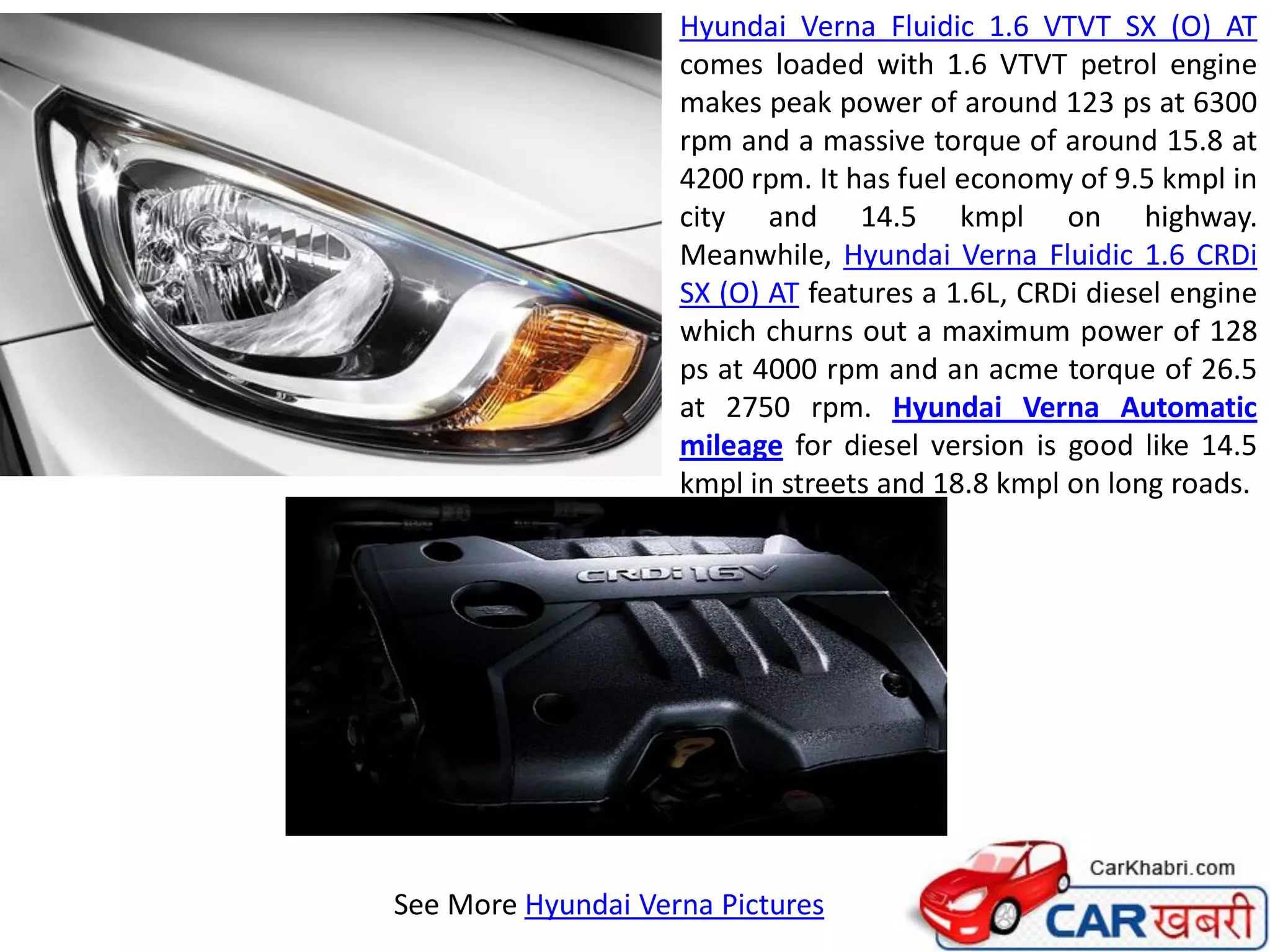 Hyundai Verna Automatic | PDF