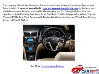 Hyundai Verna Automatic | PDF