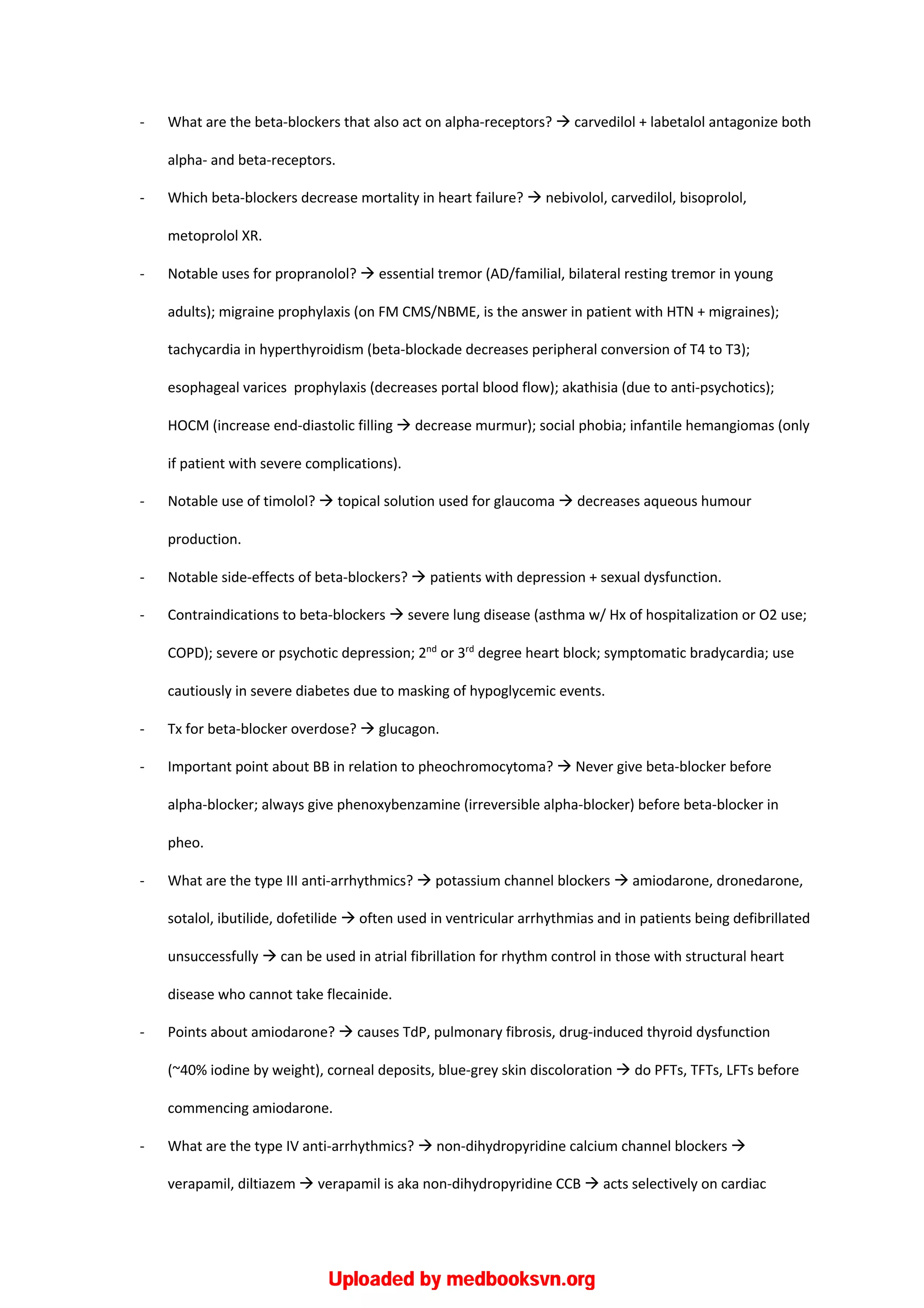 USMLE High Yield Cardiology Notes 2020 | PDF