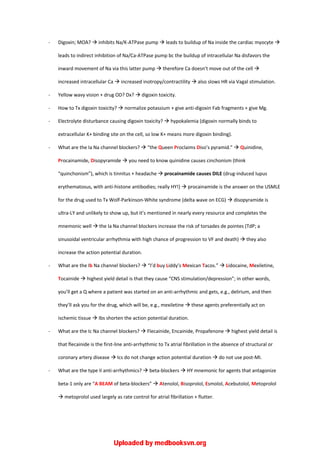 USMLE High Yield Cardiology Notes 2020 | PDF