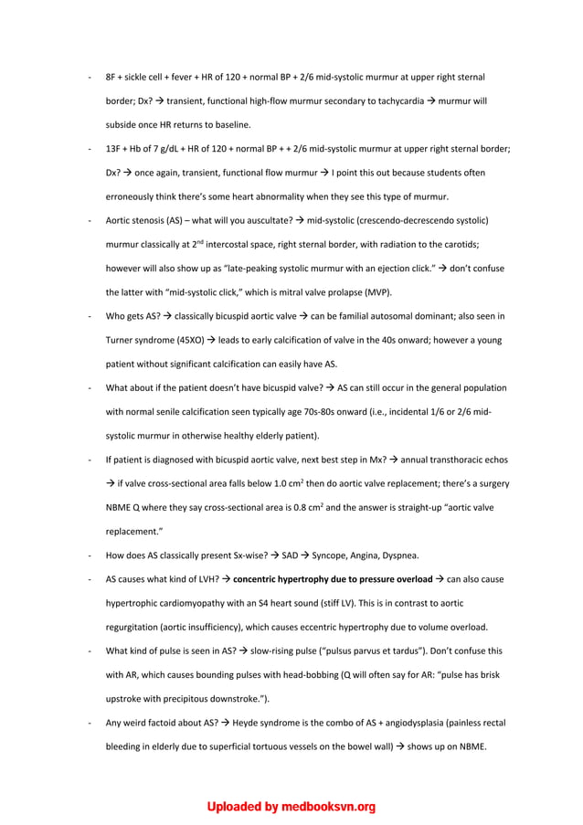 USMLE High Yield Cardiology Notes 2020 | PDF | Heart and Cardiovascular ...