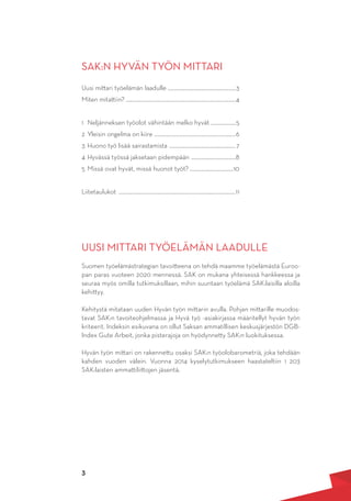 SAK:n Hyvän työn mittari 2014 – Hyvät työt harvassa | PDF