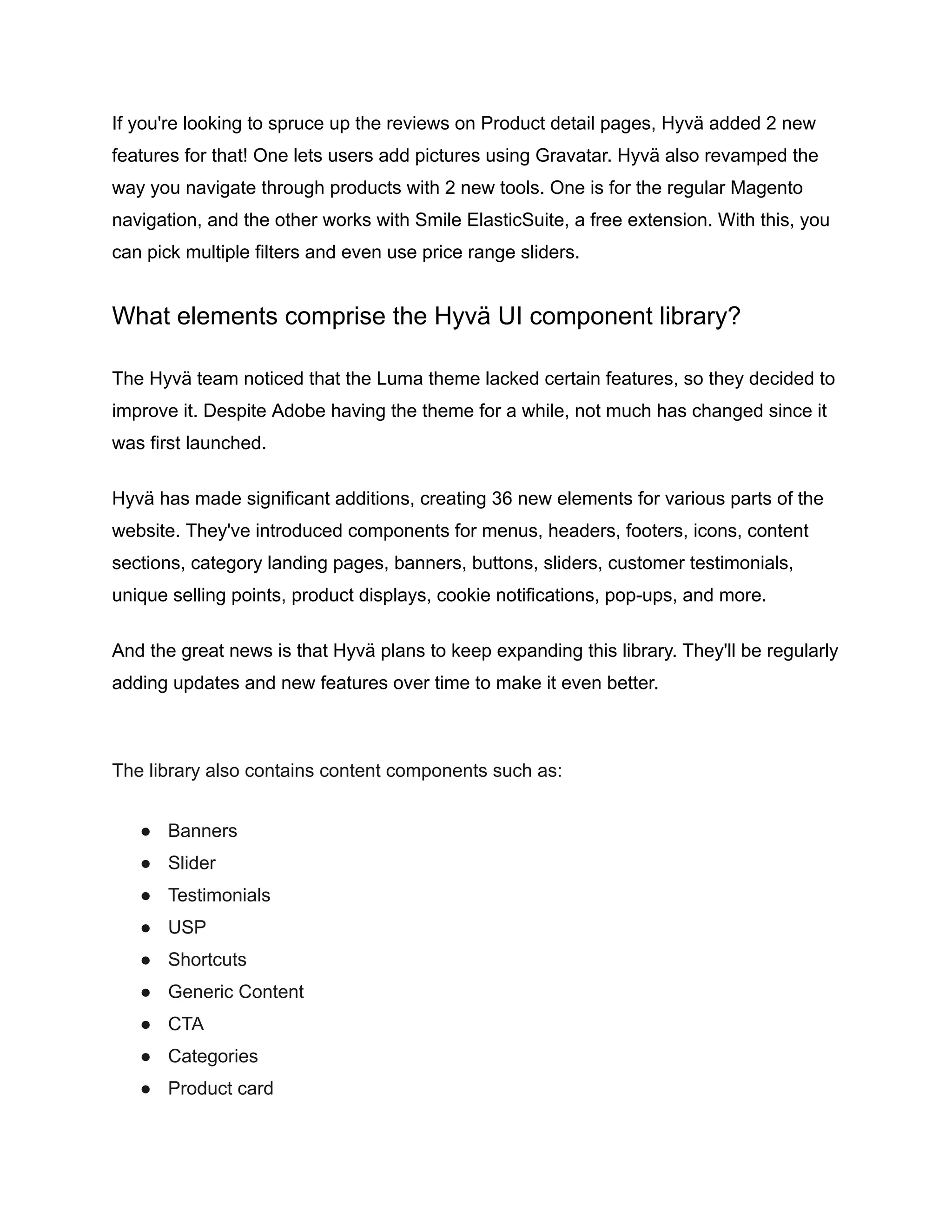 Hyvä UI Version 2.1.0 Is Out With New Features And UI Layout | PDF