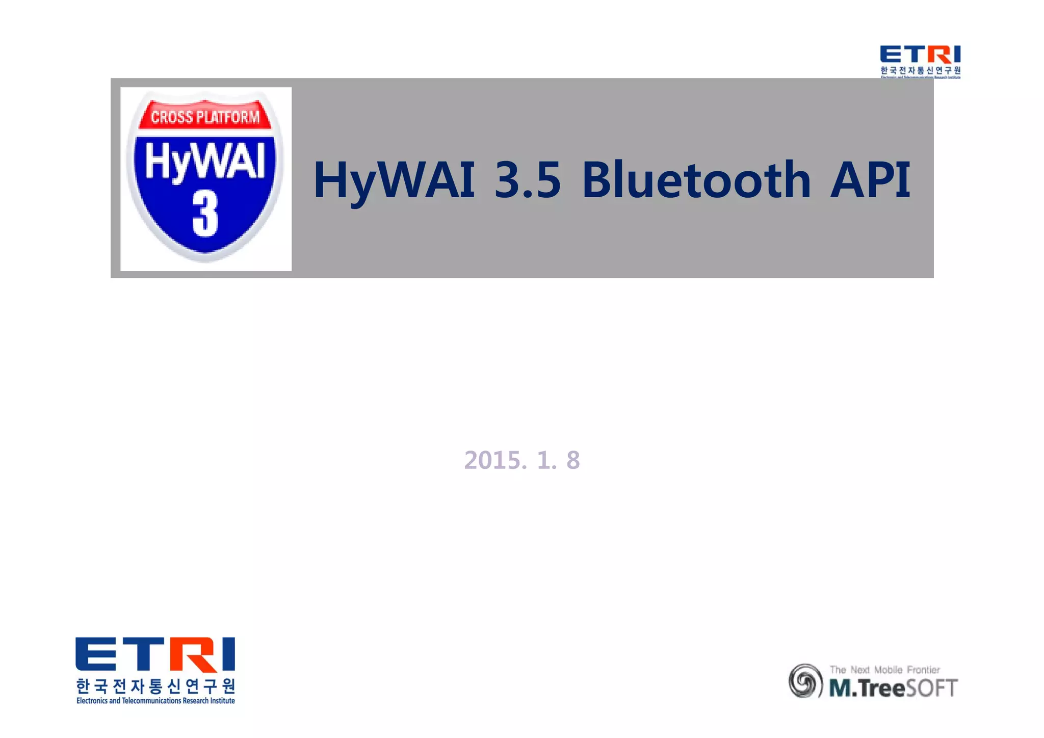 HyWAI Web Bluetooth API | PPT