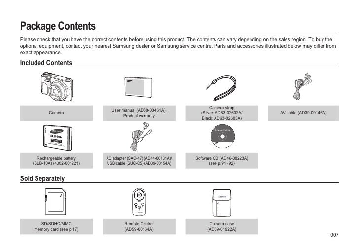 Samsung Camera HZ10W User Manual