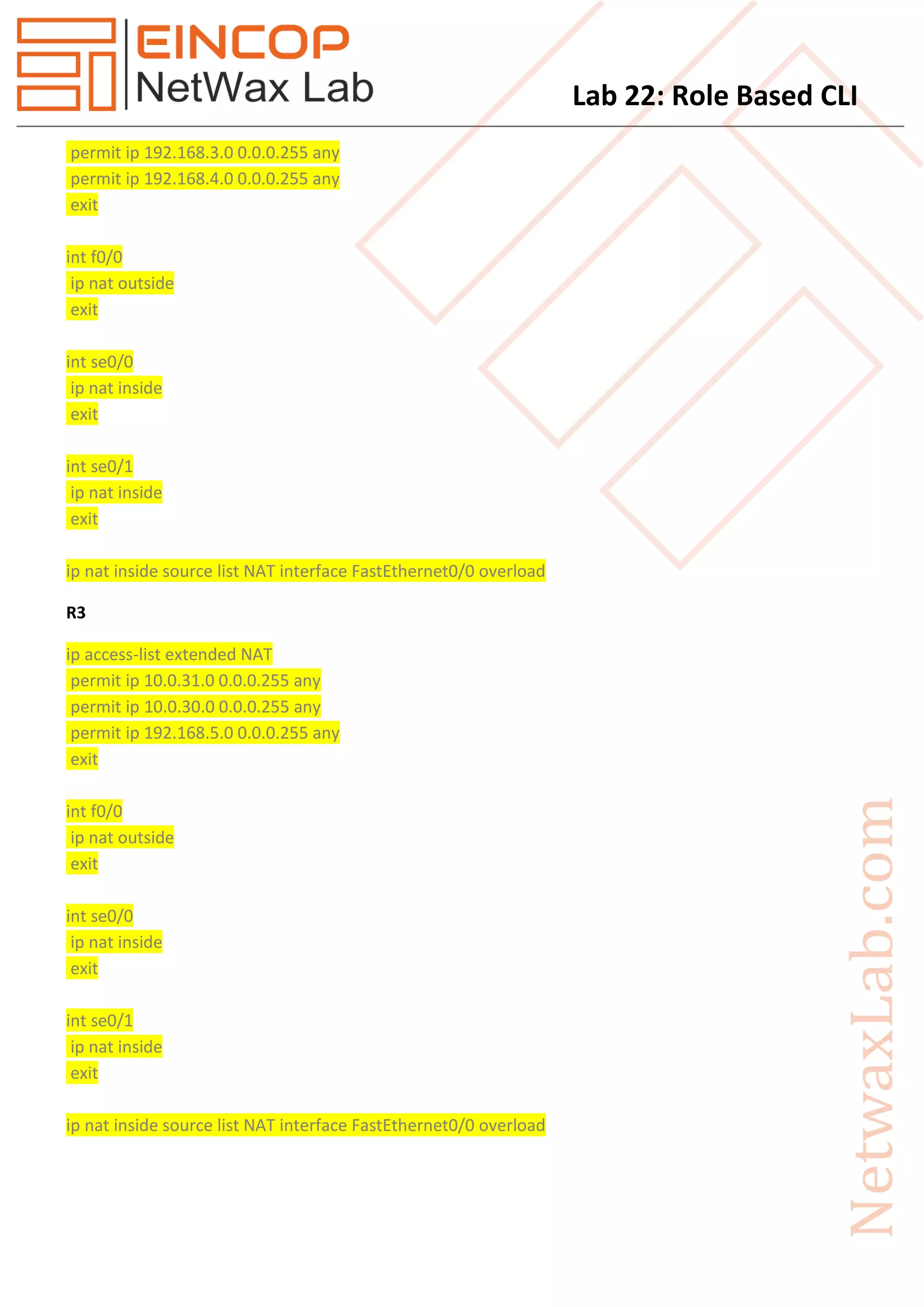 Nxll22 role based cli | PDF