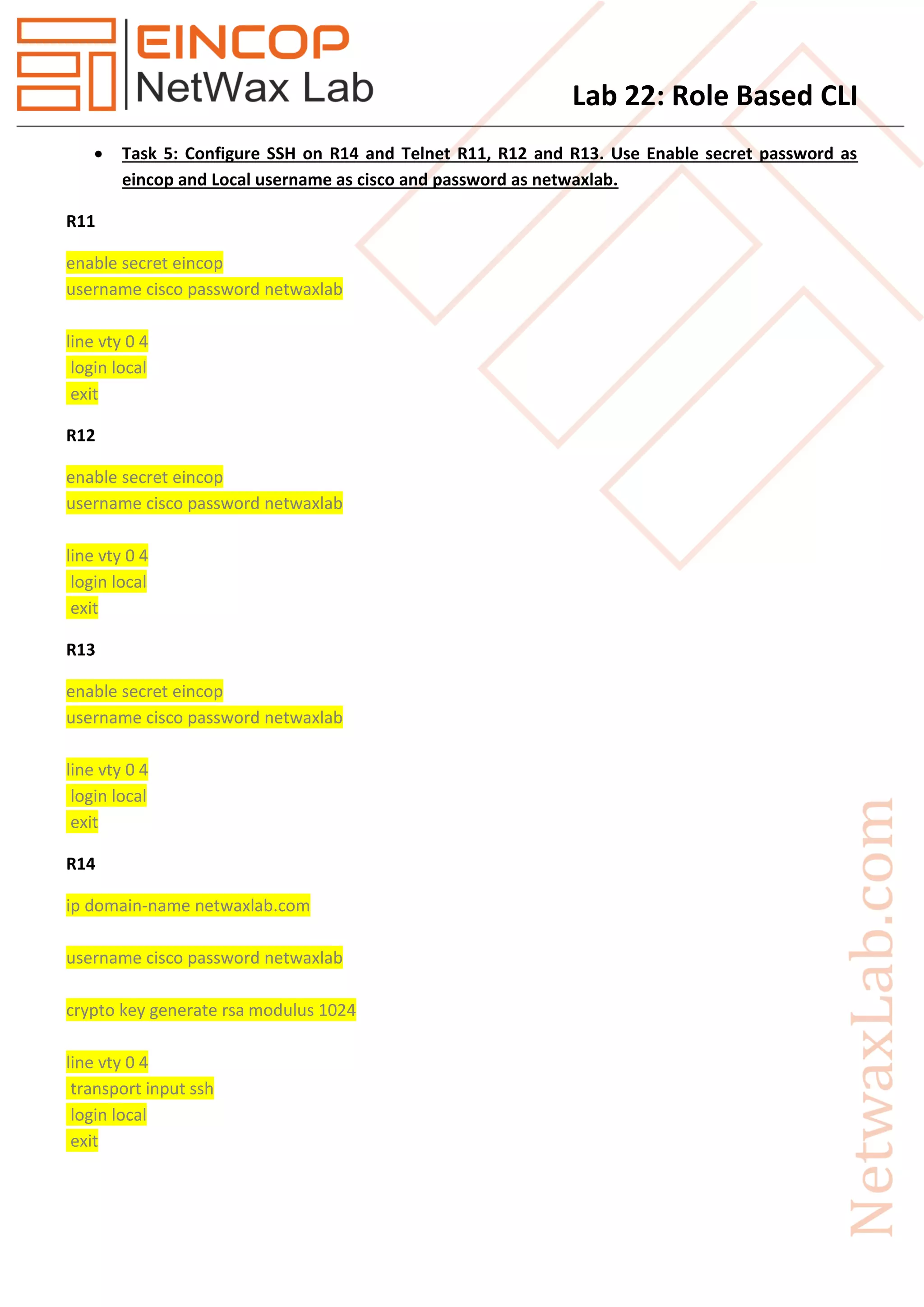 Nxll22 role based cli | PDF