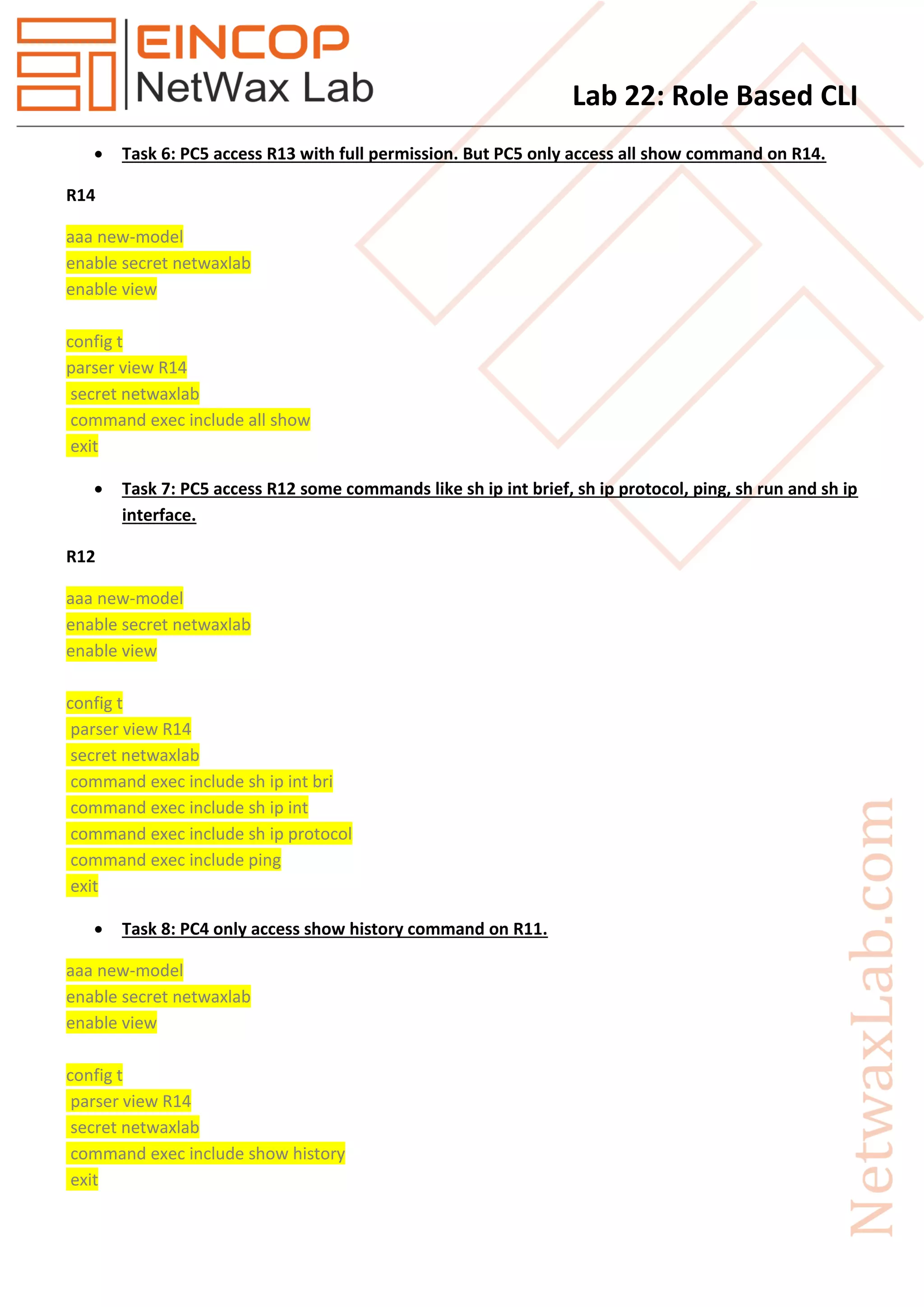 Nxll22 role based cli | PDF