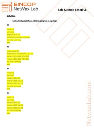 Nxll22 role based cli | PDF