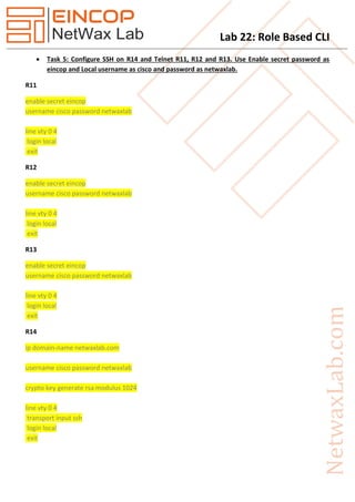 Nxll22 role based cli | PDF