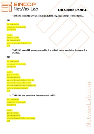 Nxll22 role based cli | PDF