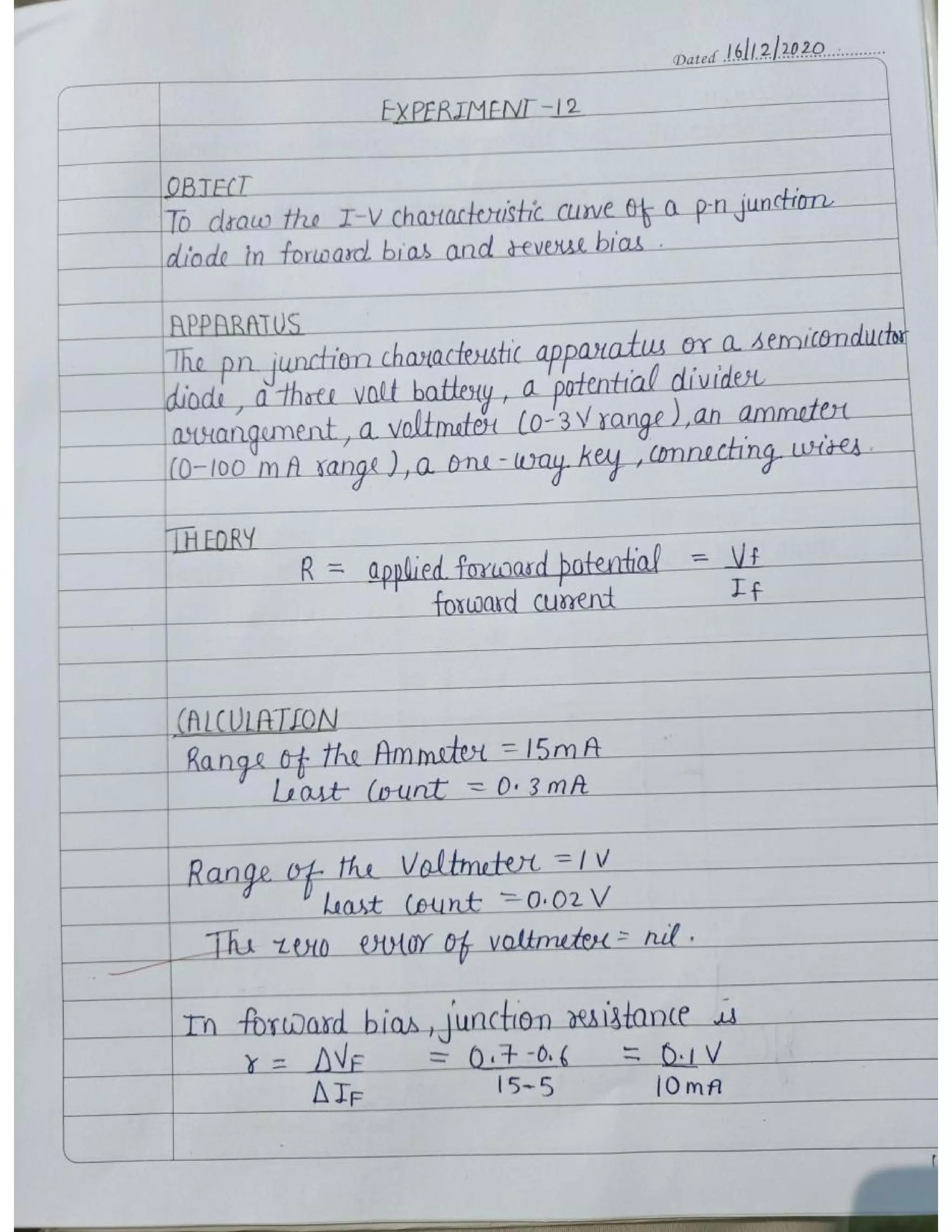 Cbse Class 12 Physics practical file/record 2021-22 | PDF