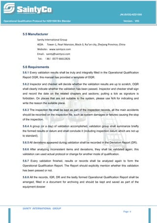 HZD1500 bin blender oq documents | PDF