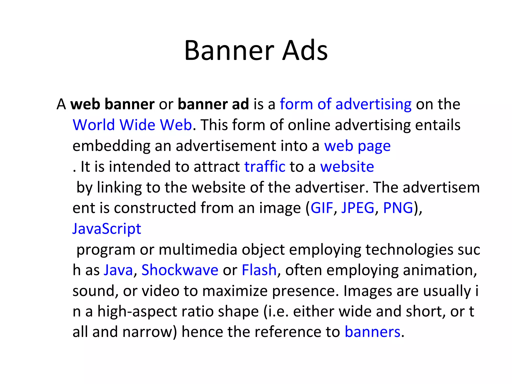 Banner | PPT | Web Design and HTML | Internet