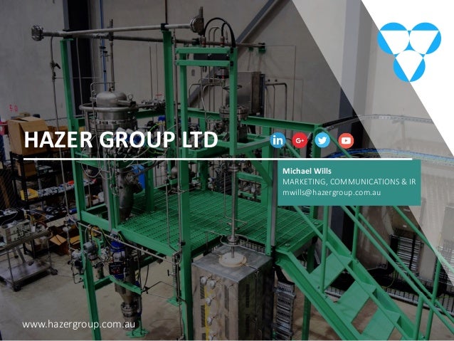 Hazer Group company overview march 2018