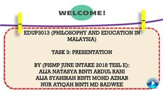 EDUP3013 | PPT