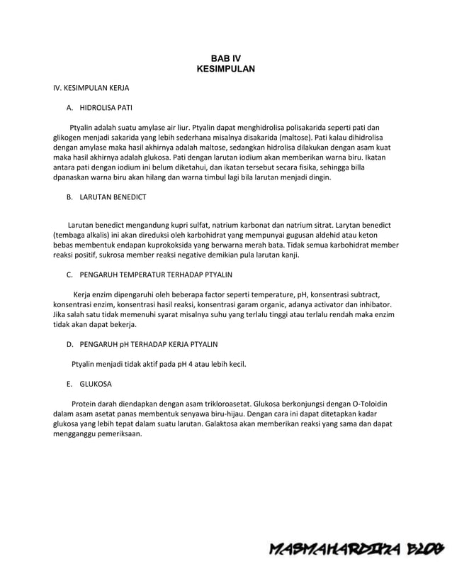 PRAKTIKUM BIOKIMIA ENZIM DAN GLUKOSA DARAH | DOCX