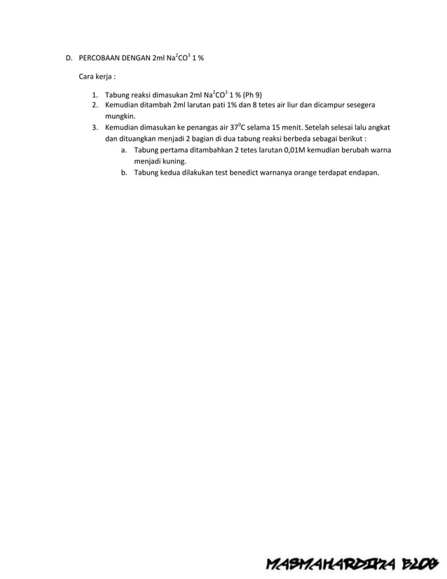 PRAKTIKUM BIOKIMIA ENZIM DAN GLUKOSA DARAH | DOCX