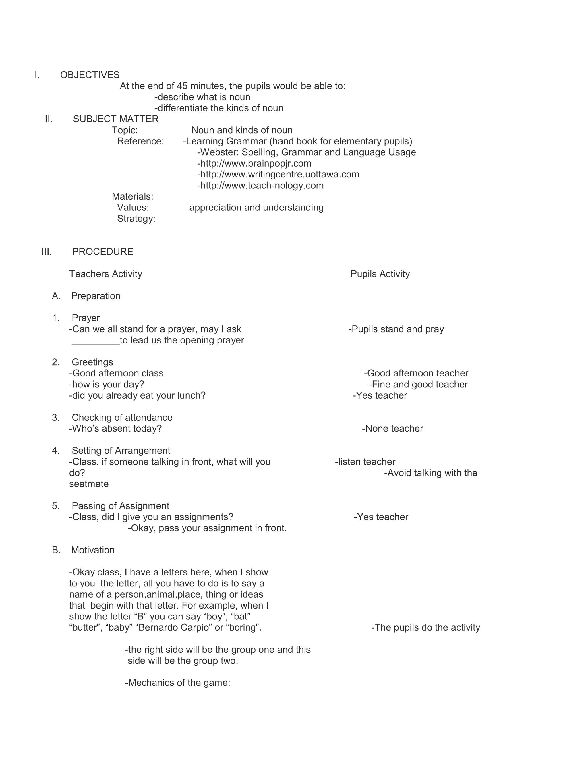 detailed lesson plan | DOCX