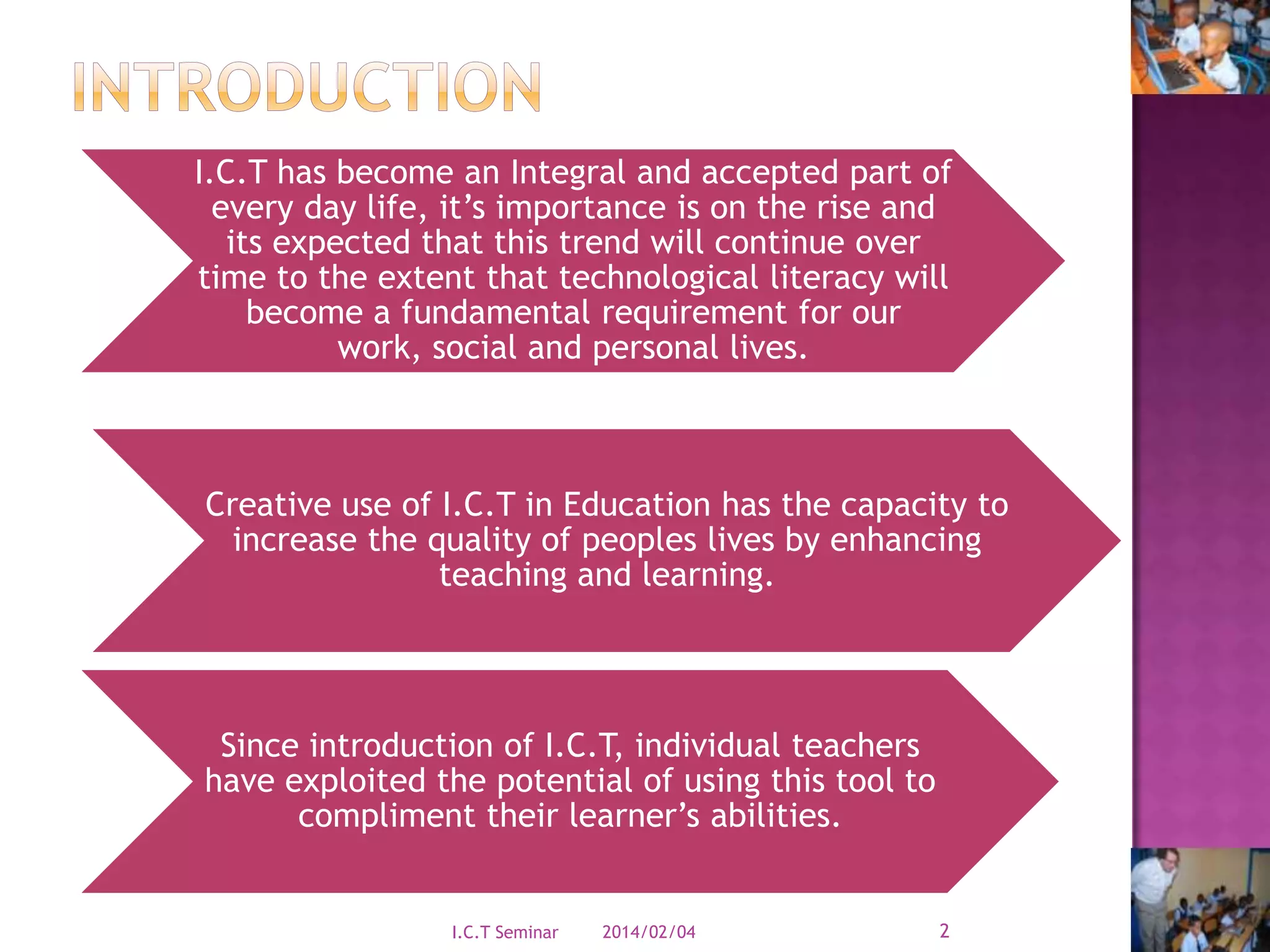 I.c.t seminar | PPT